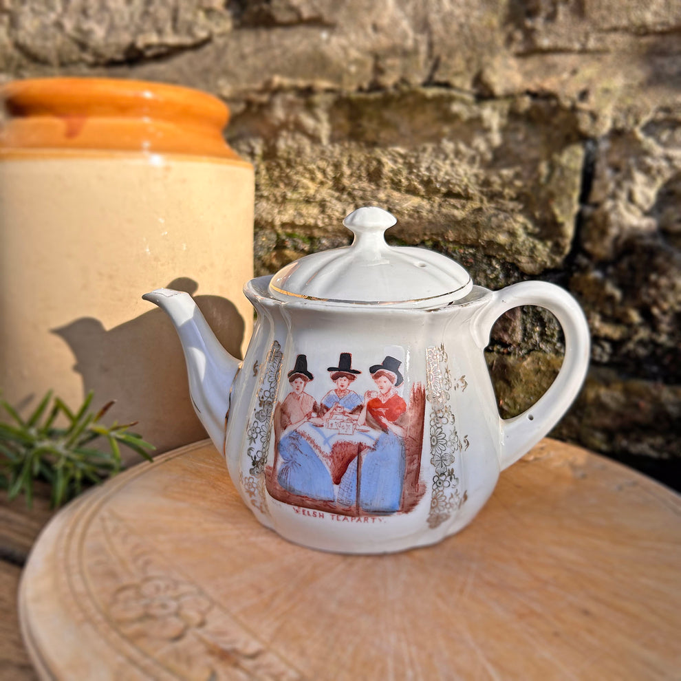 Tea Pot - China - Welsh Tea Party - Antique Souvenir (Preloved) – The ...