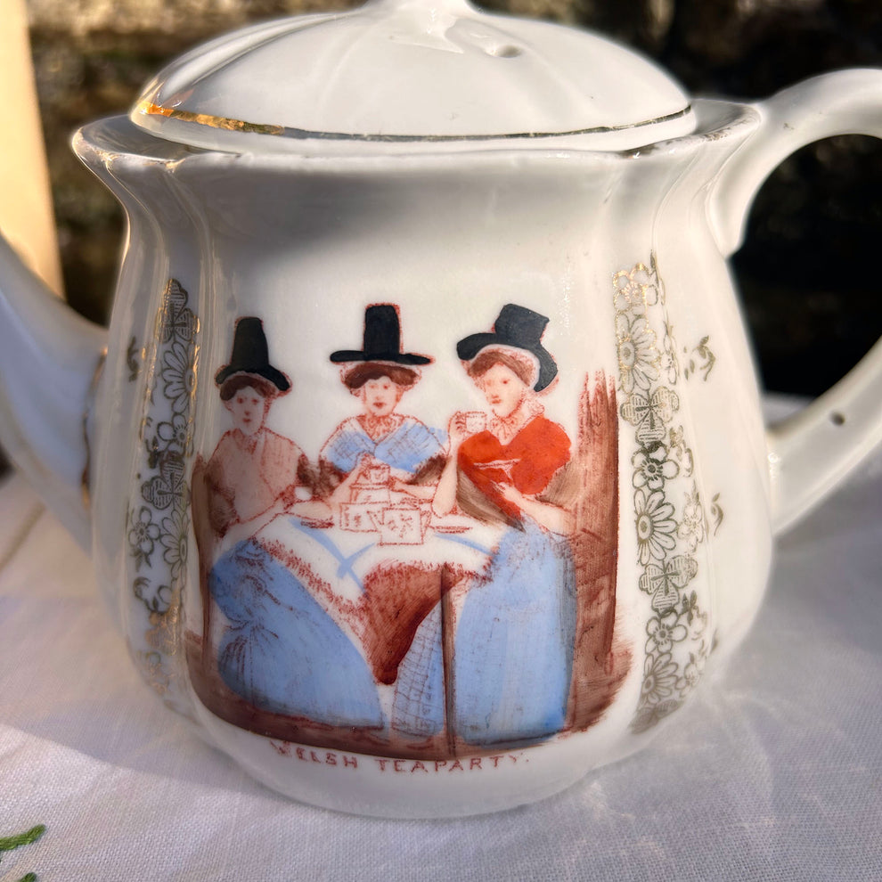 Tea Pot - China - Welsh Tea Party - Antique Souvenir (Preloved) – The ...