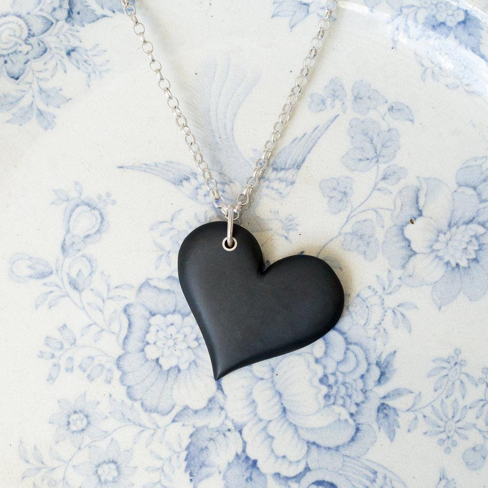 Necklace - Mari Eluned Welsh Slate - Small Heart