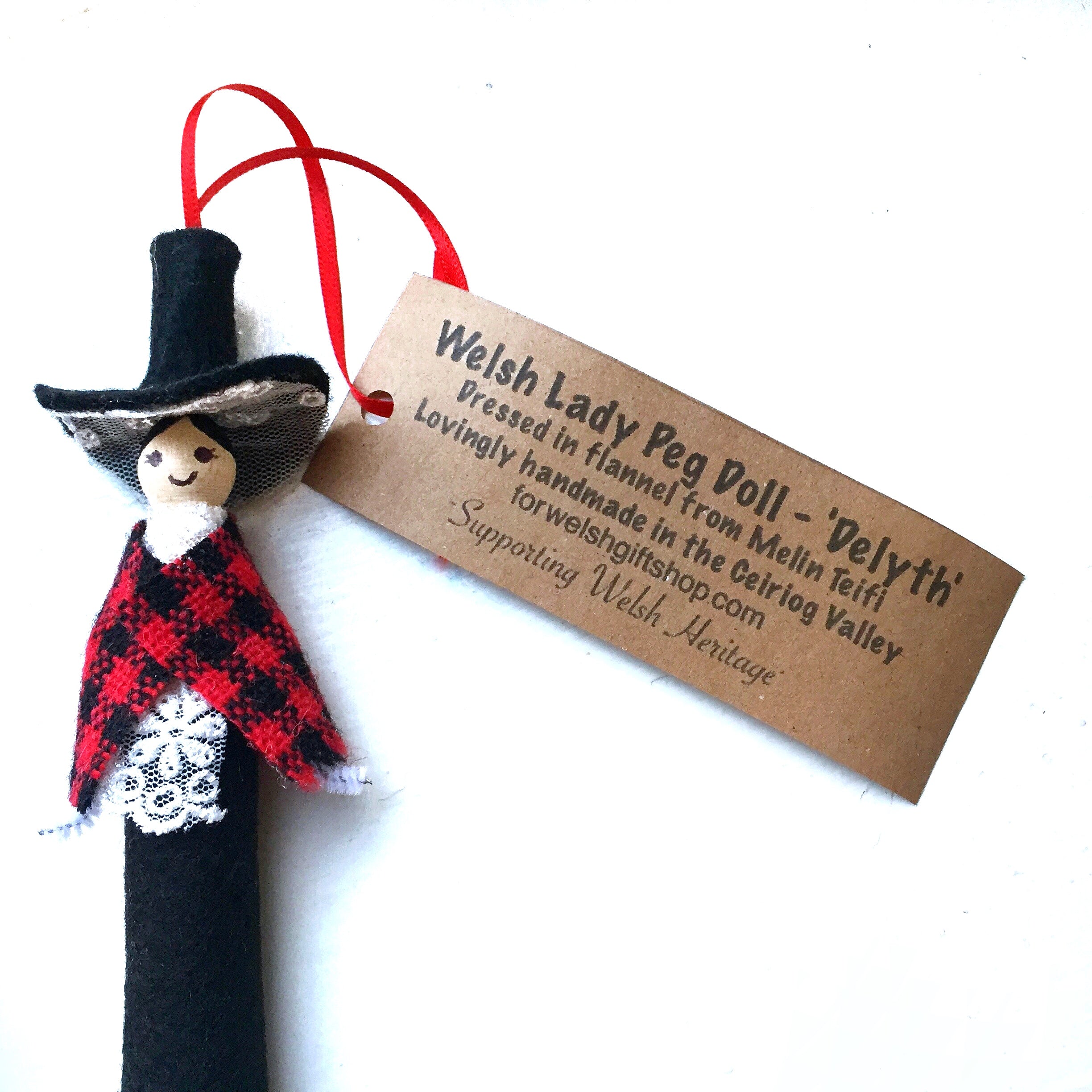 Peg Doll - Welsh Lady - Handmade in Wales – The Welsh Gift Shop