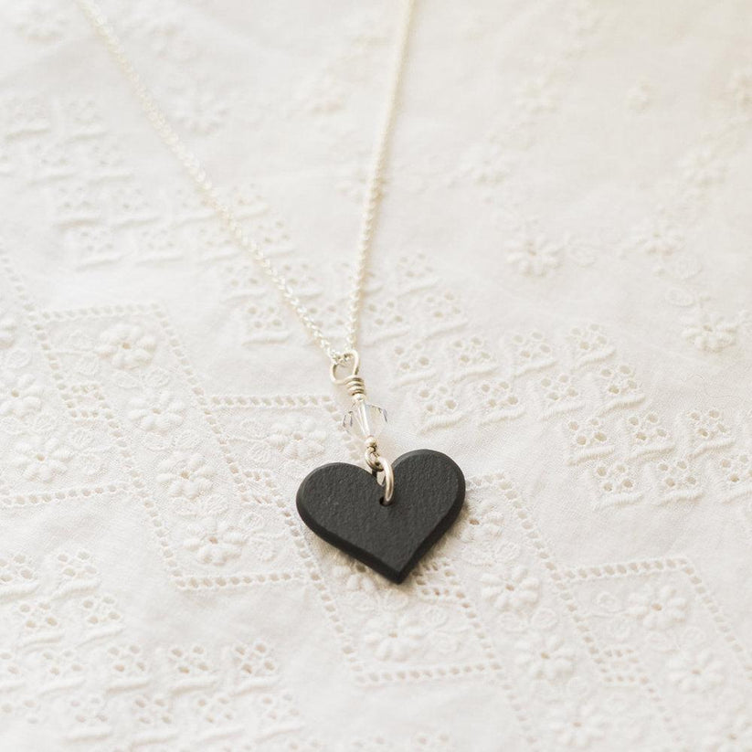 Necklace - Mari Eluned Welsh Slate Heart - Cariad / Love – The Welsh ...